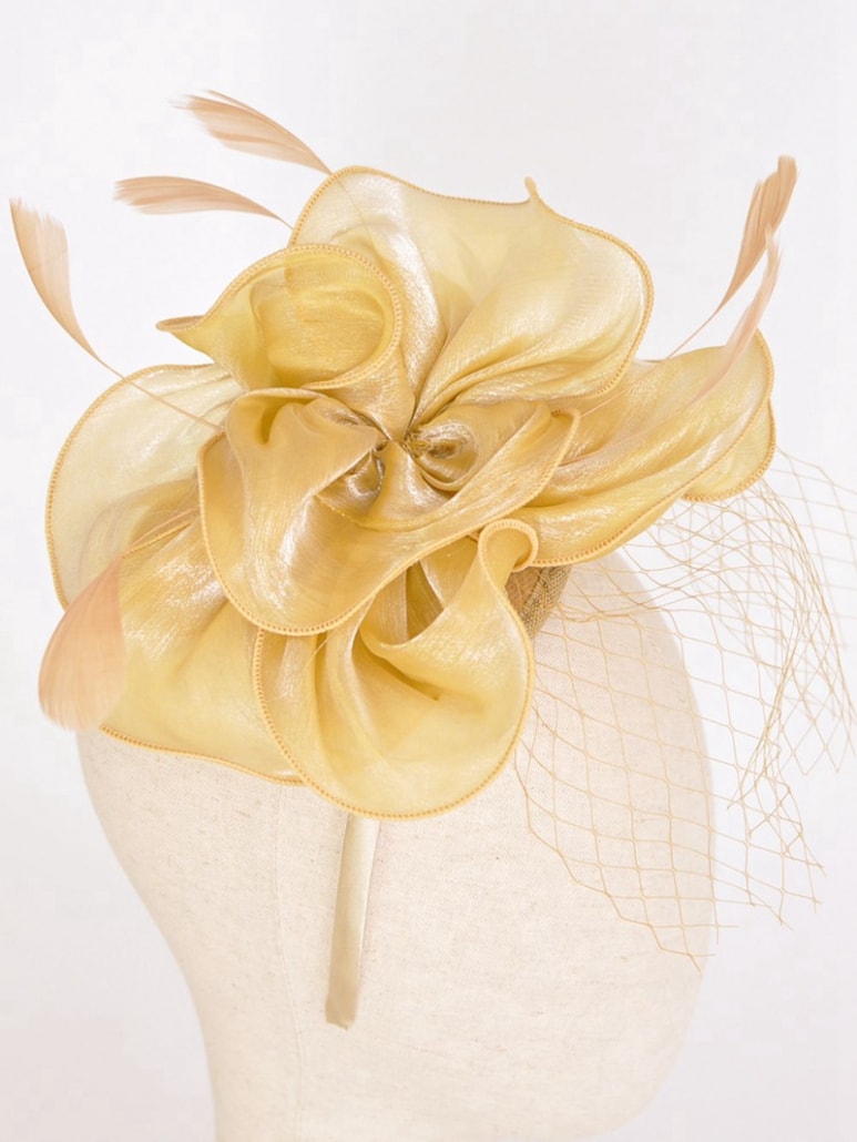 Tocado flor para bodas - MEUA BOUTIQUE